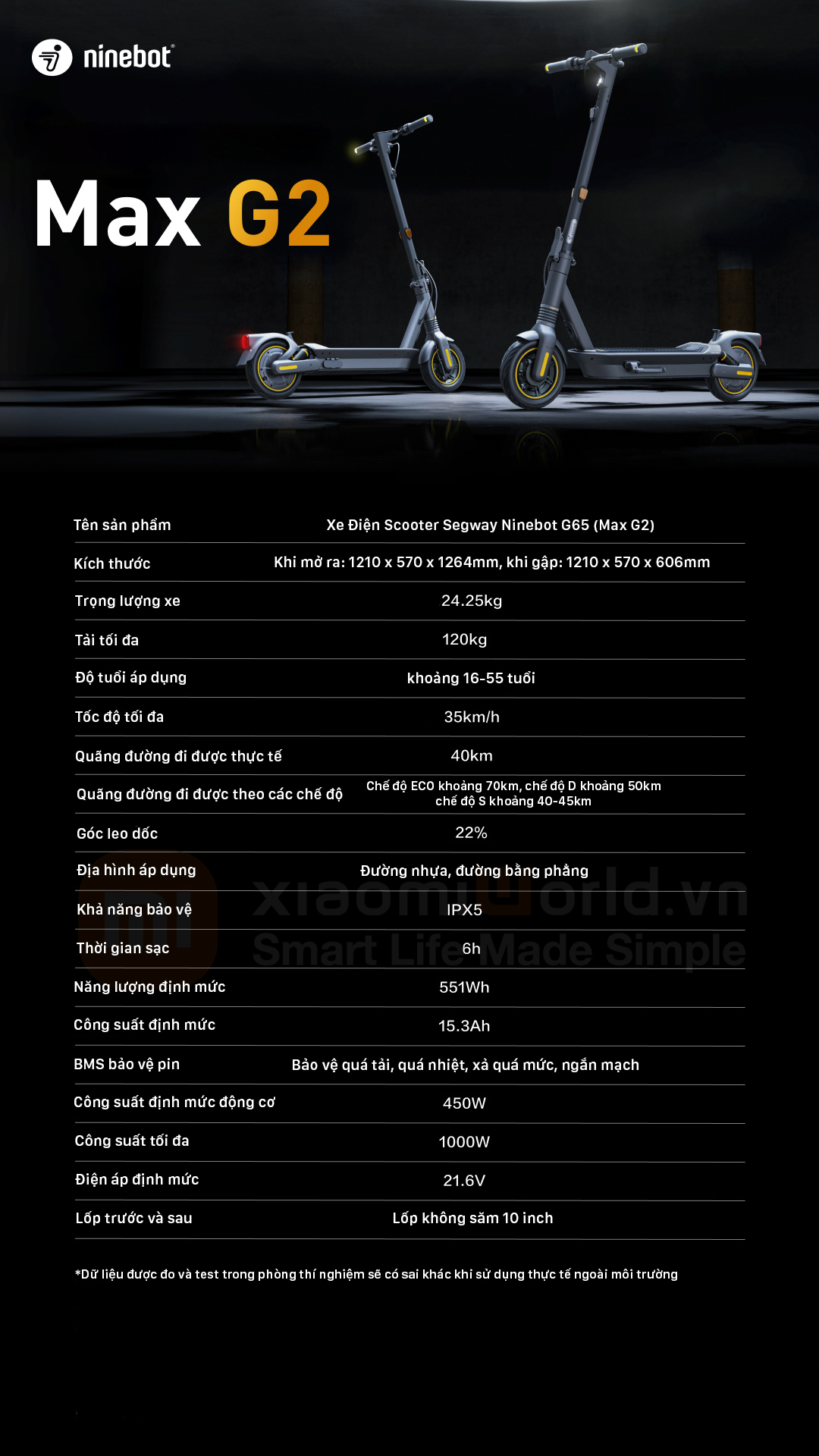 Xe Điện Scooter Segway Ninebot G65 (Max G2) Phiên Bản Nâng Cấp - Segway ...